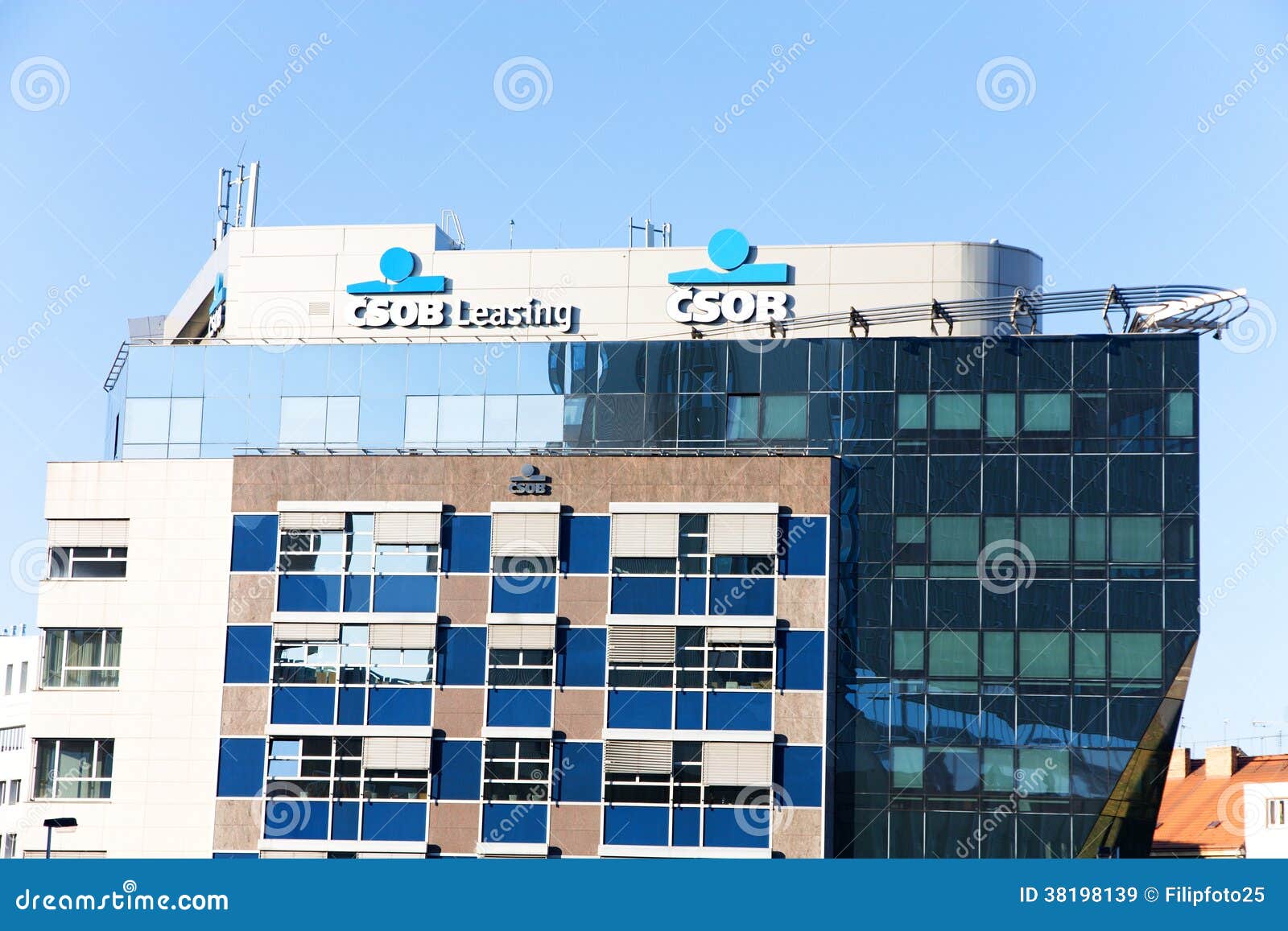 Building csob editorial stock image. Image of brand, prague - 38198139