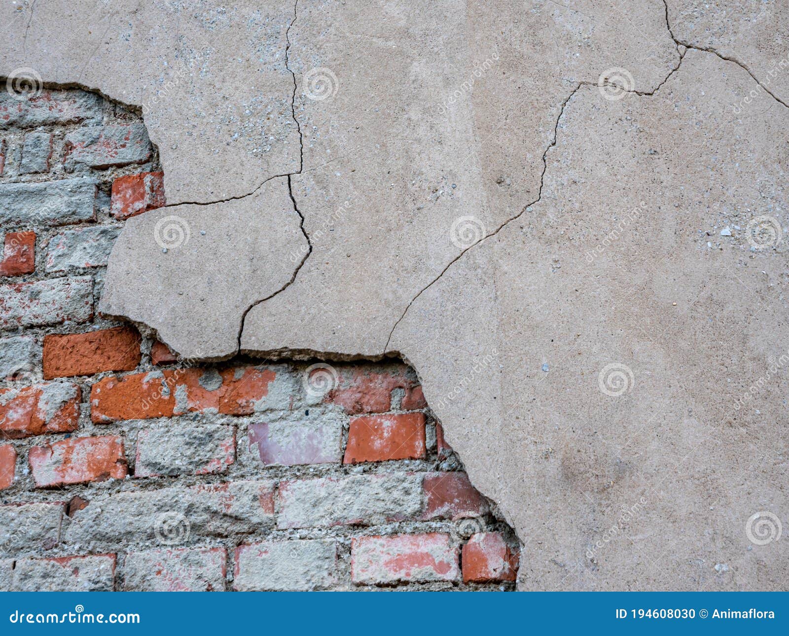 Building Damage on a House Wall Stock Photo - Image of impair, wall ...