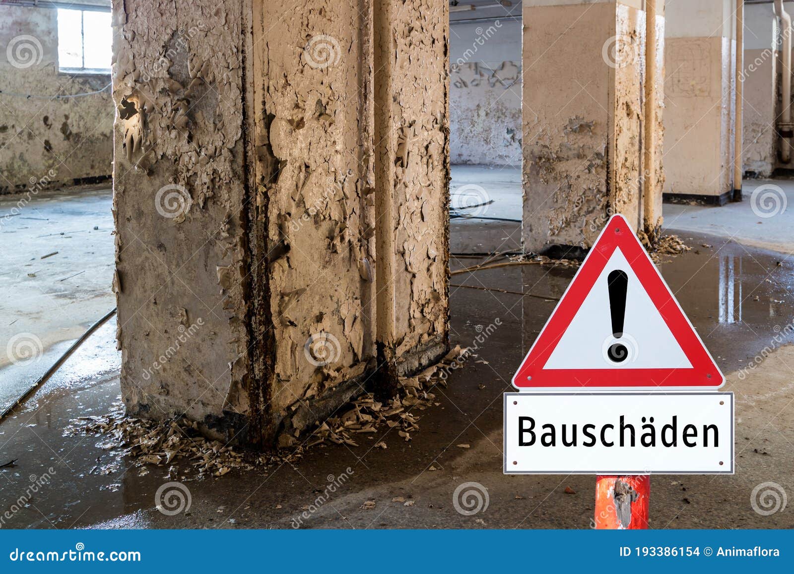 Building Damage in an Old Building Stock Photo - Image of property ...
