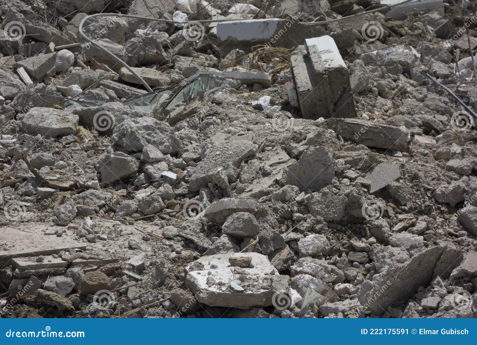 Building Debris at the Construction Site Stock Image - Image of ...