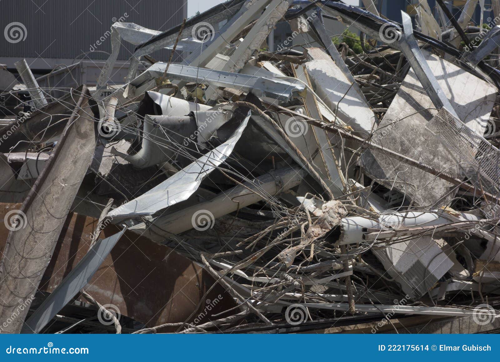Building Debris at the Construction Site Stock Photo - Image of ...