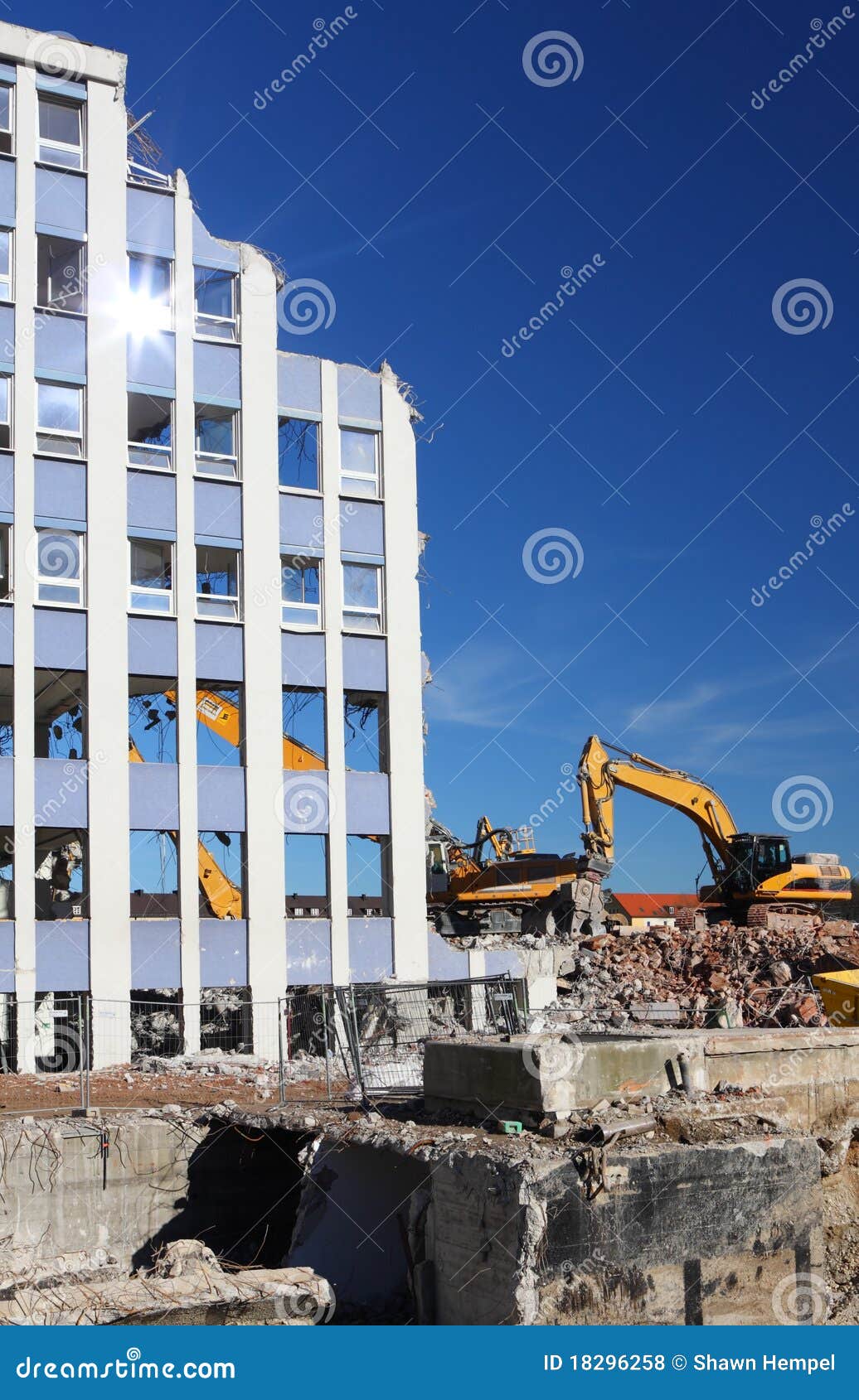 Building demolition stock photo. Image of debris, demolish - 18296258