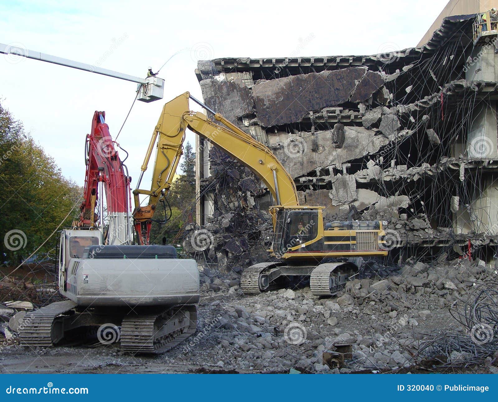 Building Demolition stock photo. Image of equipment, heavy - 320040