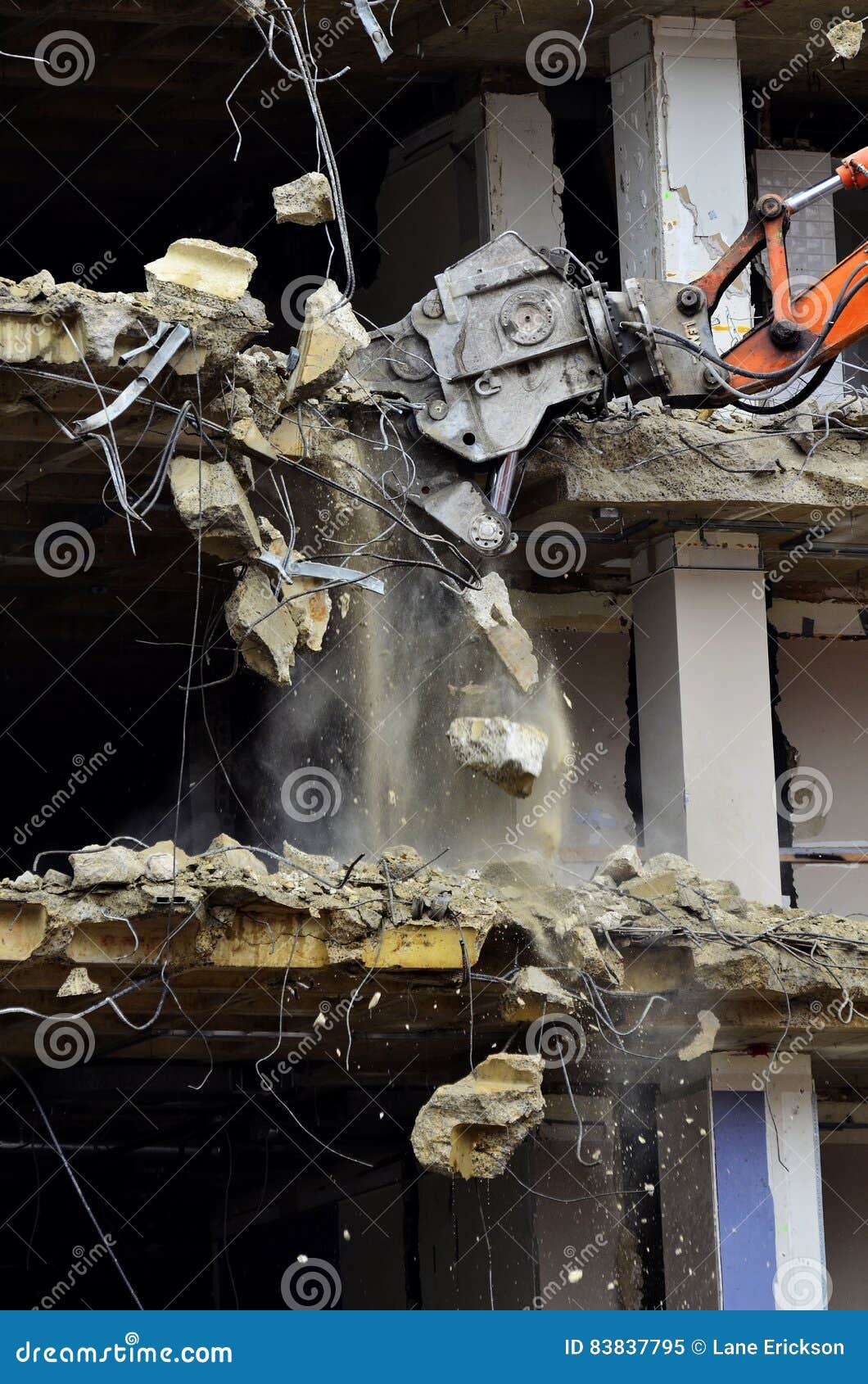 Building Demolition Collapsing Construction Tear Down Stock Image ...