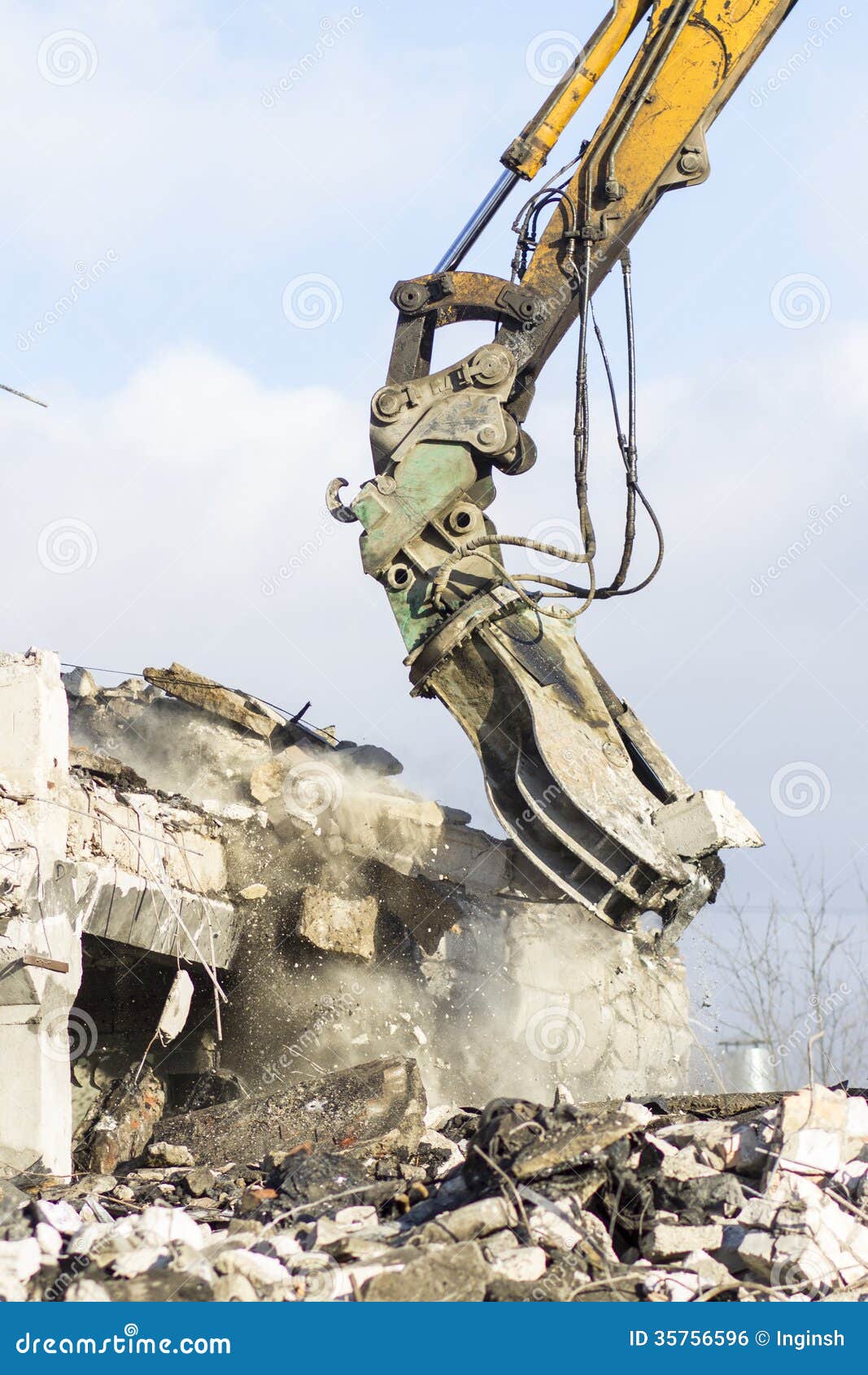 Building demolition stock photo. Image of building, concrete - 35756596