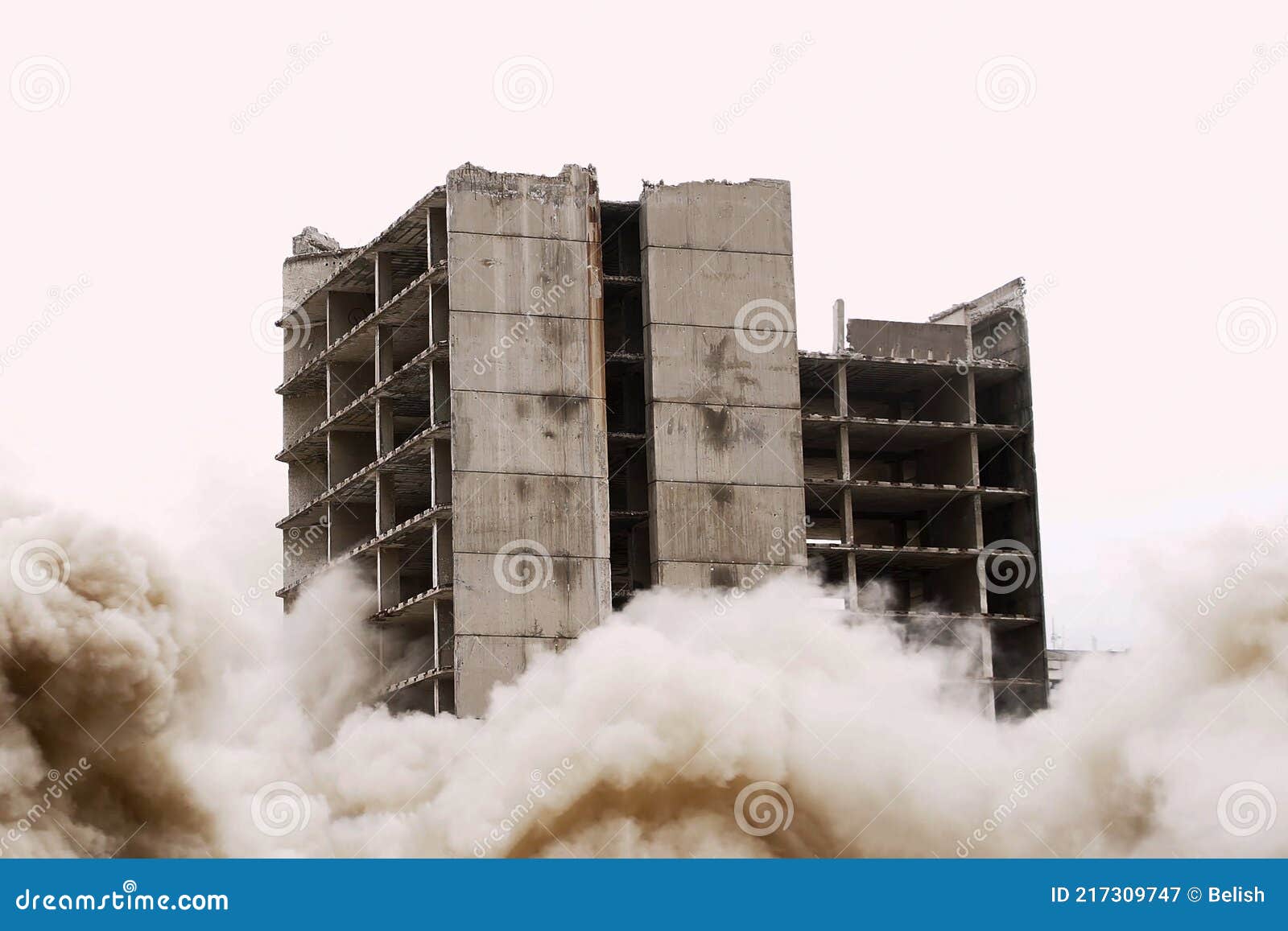 Building Demolition by Controlled Implosion Stock Image - Image of ...