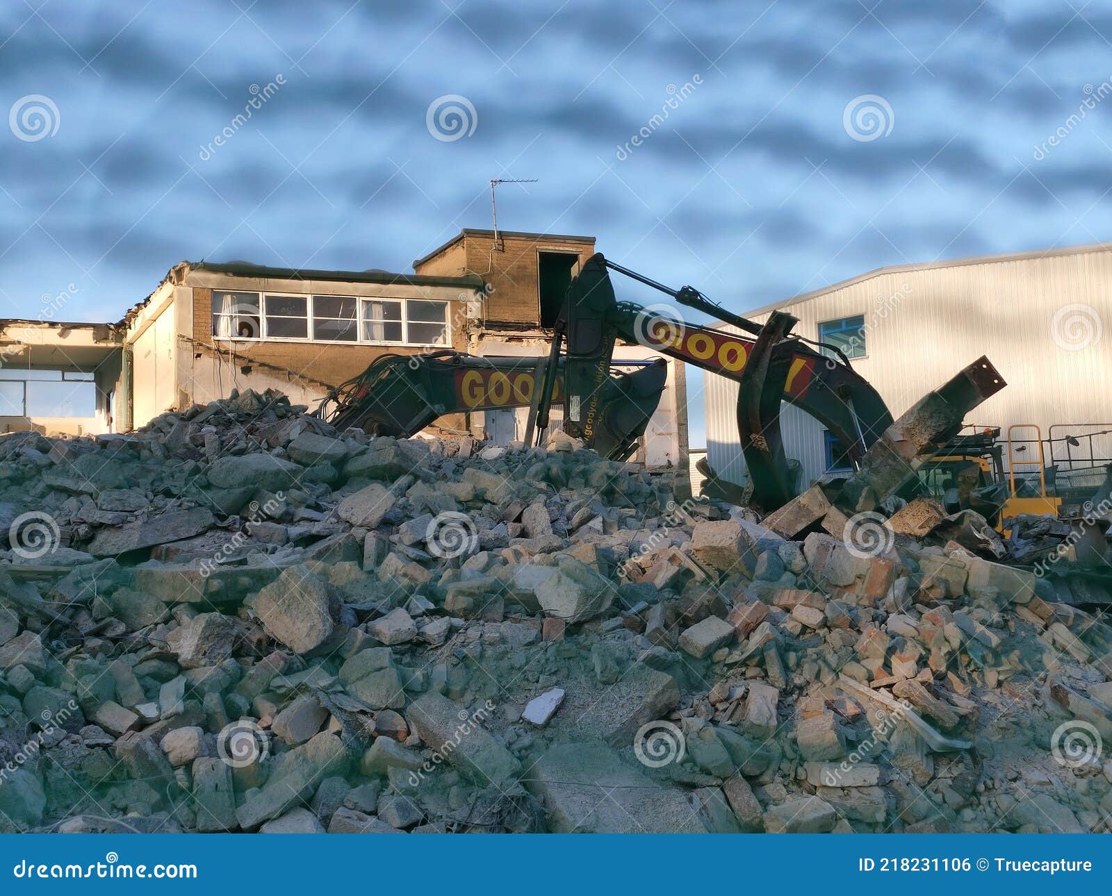 Building Demolition Destroy and Destruct Stock Photo - Image of winter ...