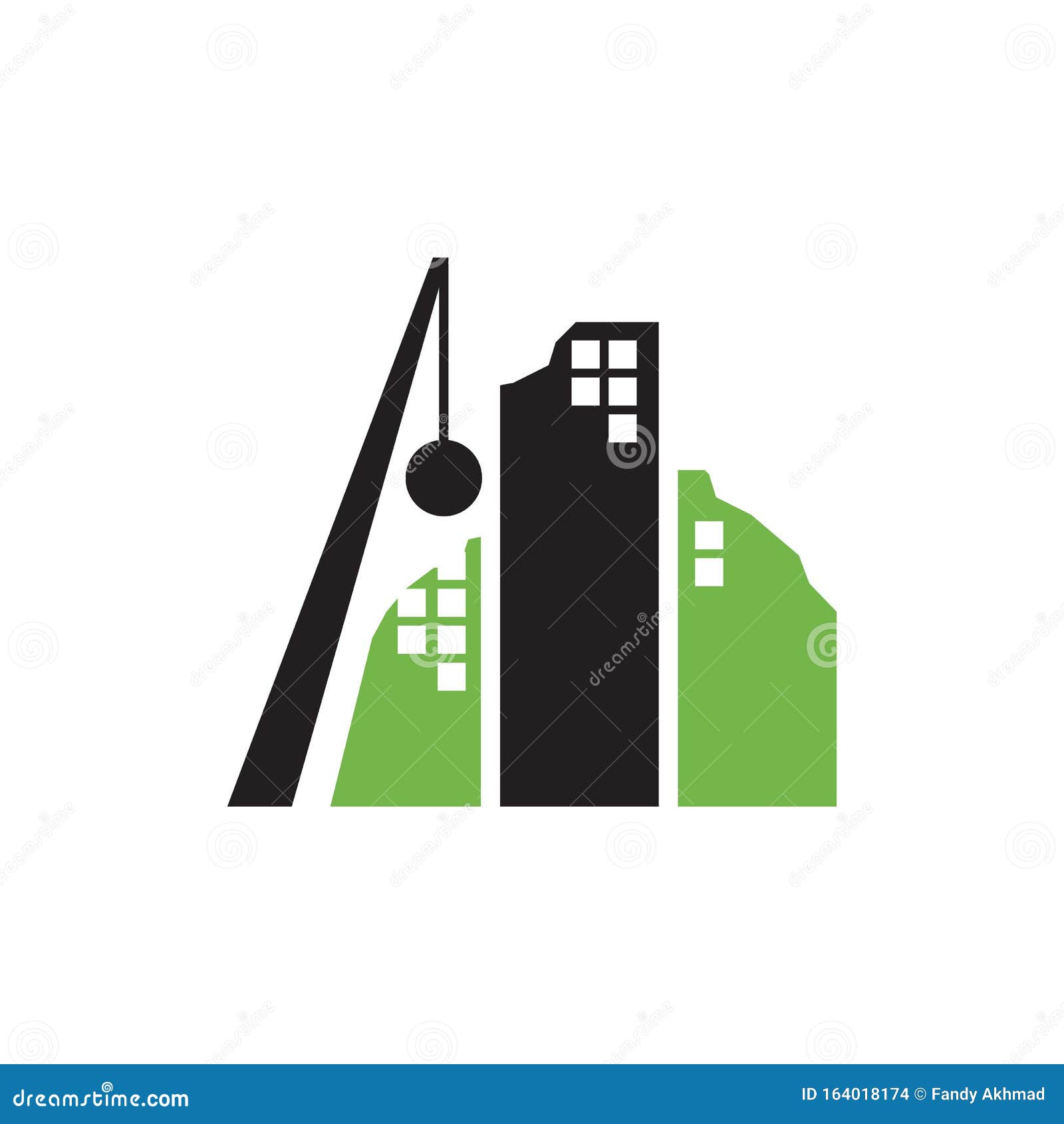 Building Demolition Concept. Builders Male Characters In Uniform And ...