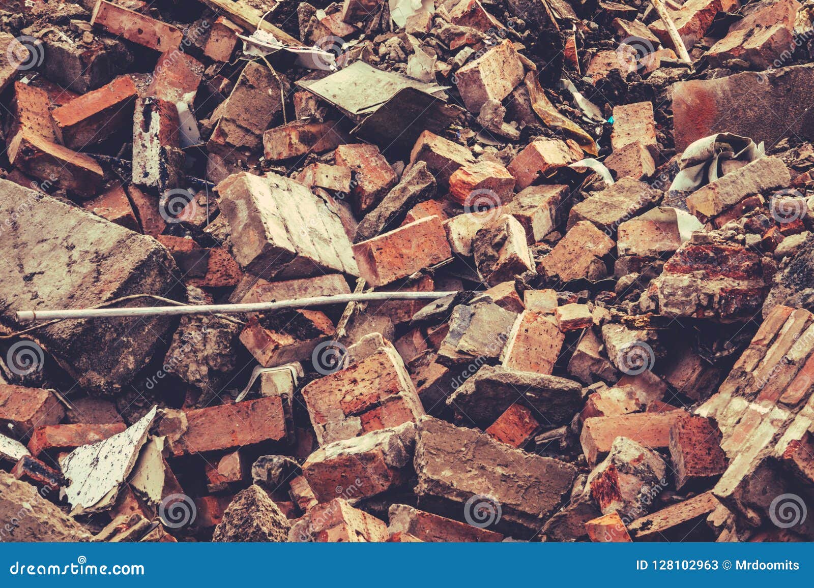 Building Demolition Rubble stock image. Image of architecture - 128102963