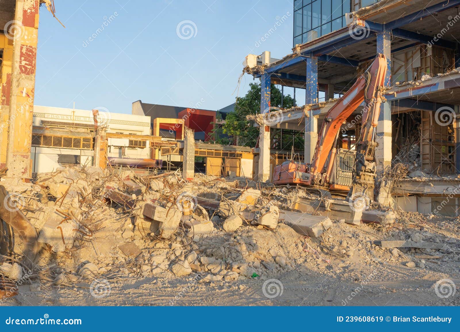 Building demolition site stock image. Image of beach - 239608619