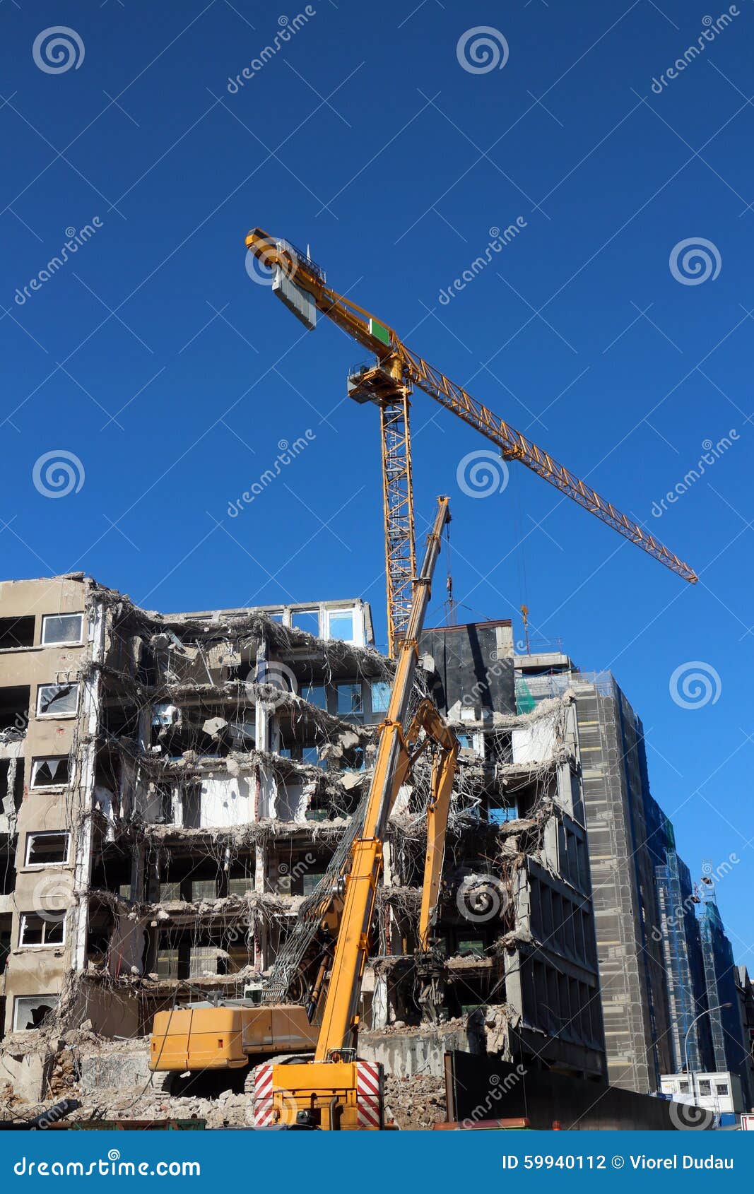 Building demolition site stock photo. Image of concrete - 59940112
