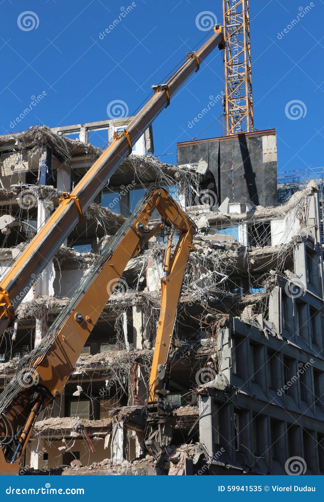 Building demolition stock image. Image of industrial - 59941535
