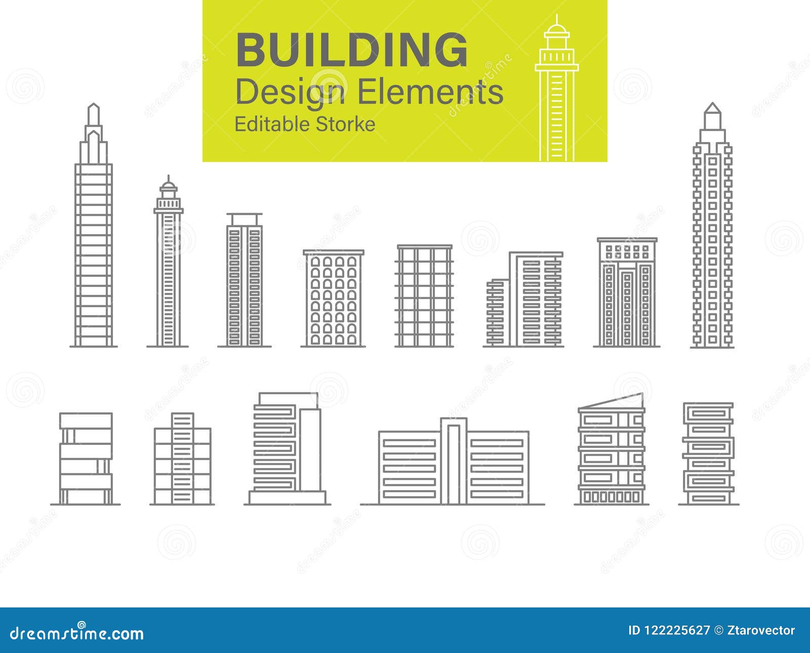 Building design elements stock vector. Illustration of residence ...