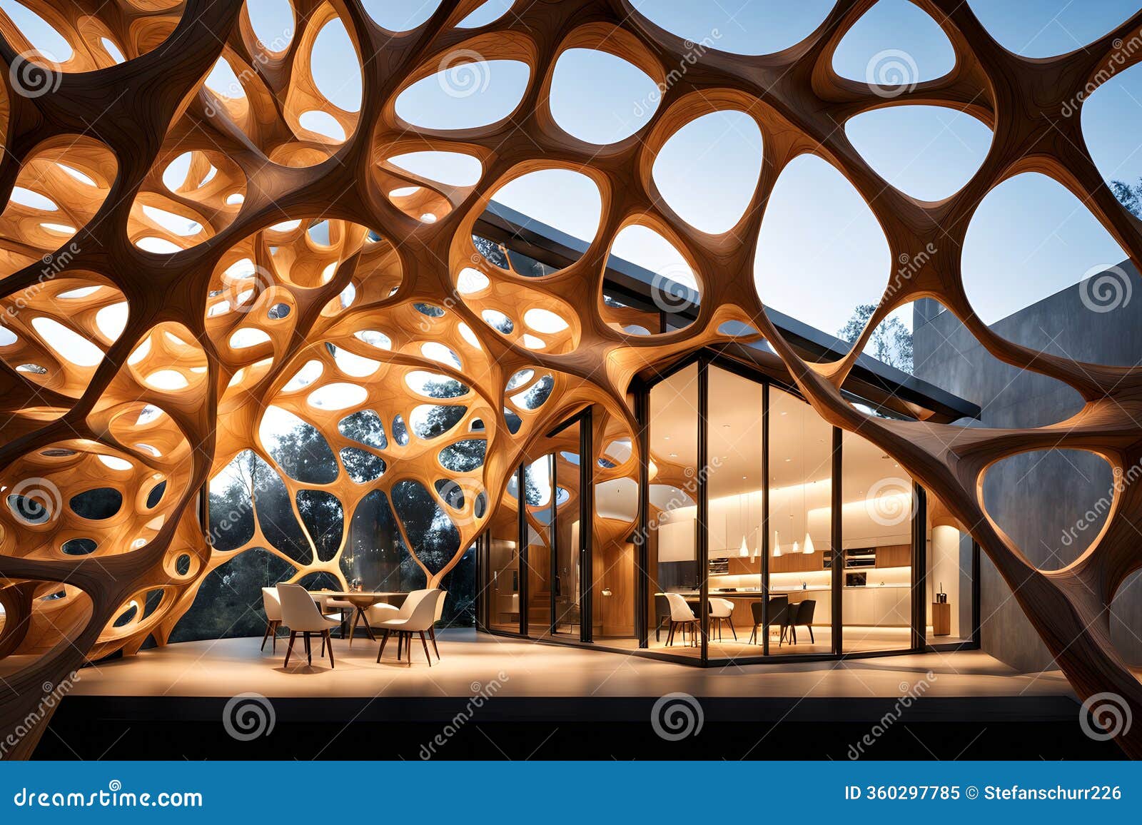 Building Design Of A Network Of Interconnected Shapes Inspired By The ...