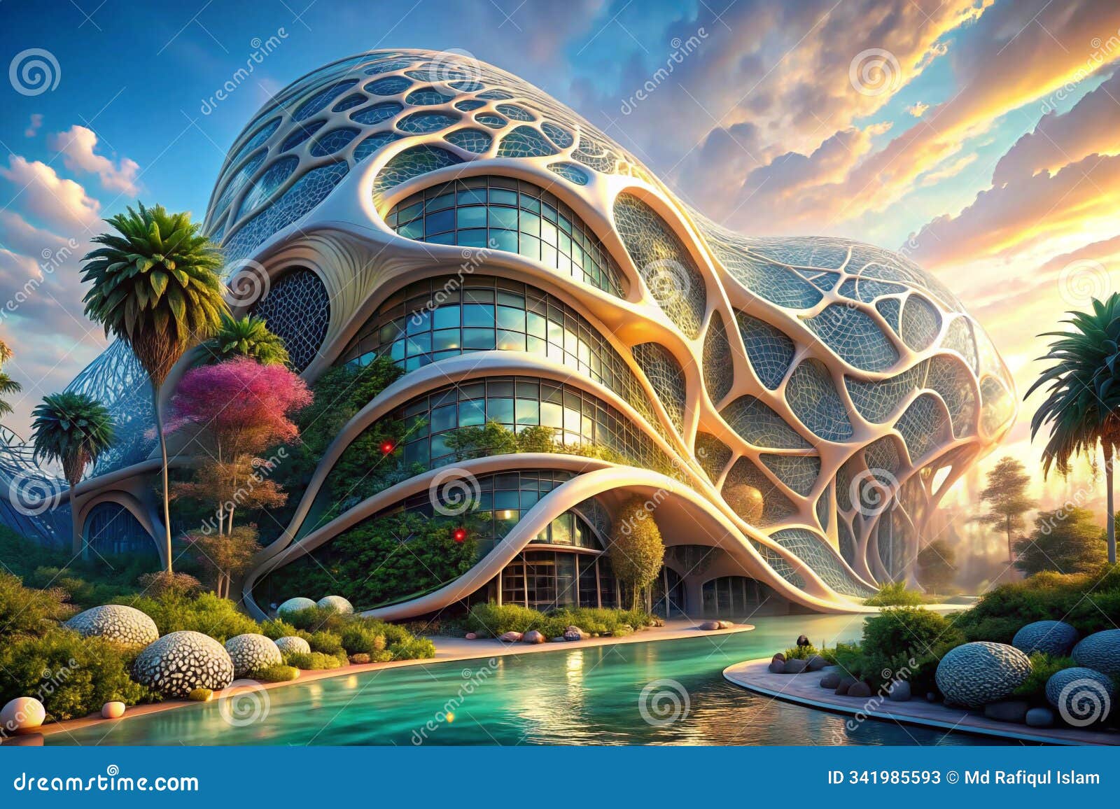 A Building Designed To Mimic Natural Structures Royalty-Free Stock ...