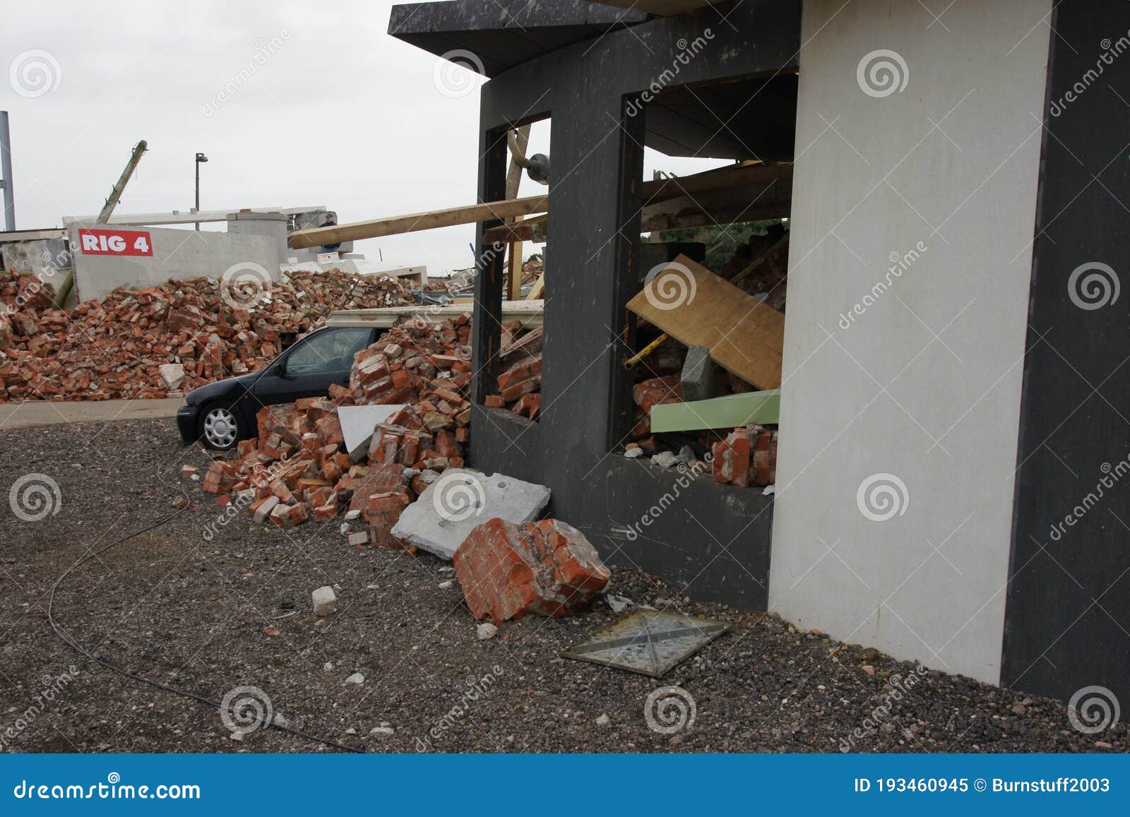 Building Destroyed, Explosion and Collapses, Stock Image - Image of ...