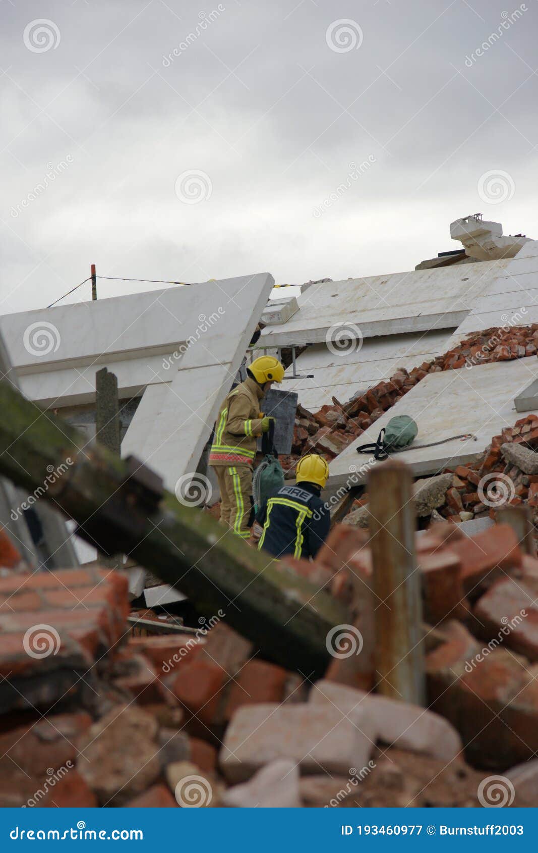 Building Destroyed, Explosion and Collapses, Stock Image - Image of ...