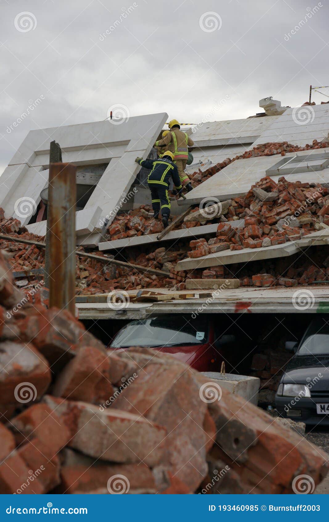 Building Destroyed, Explosion and Collapses, Stock Image - Image of ...