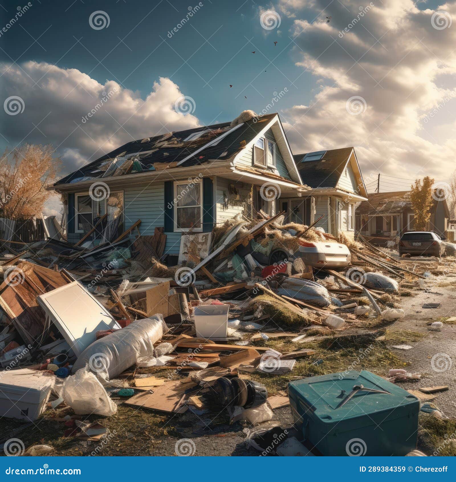 A Building Destroyed by a Tornado Stock Image - Image of danger, home ...