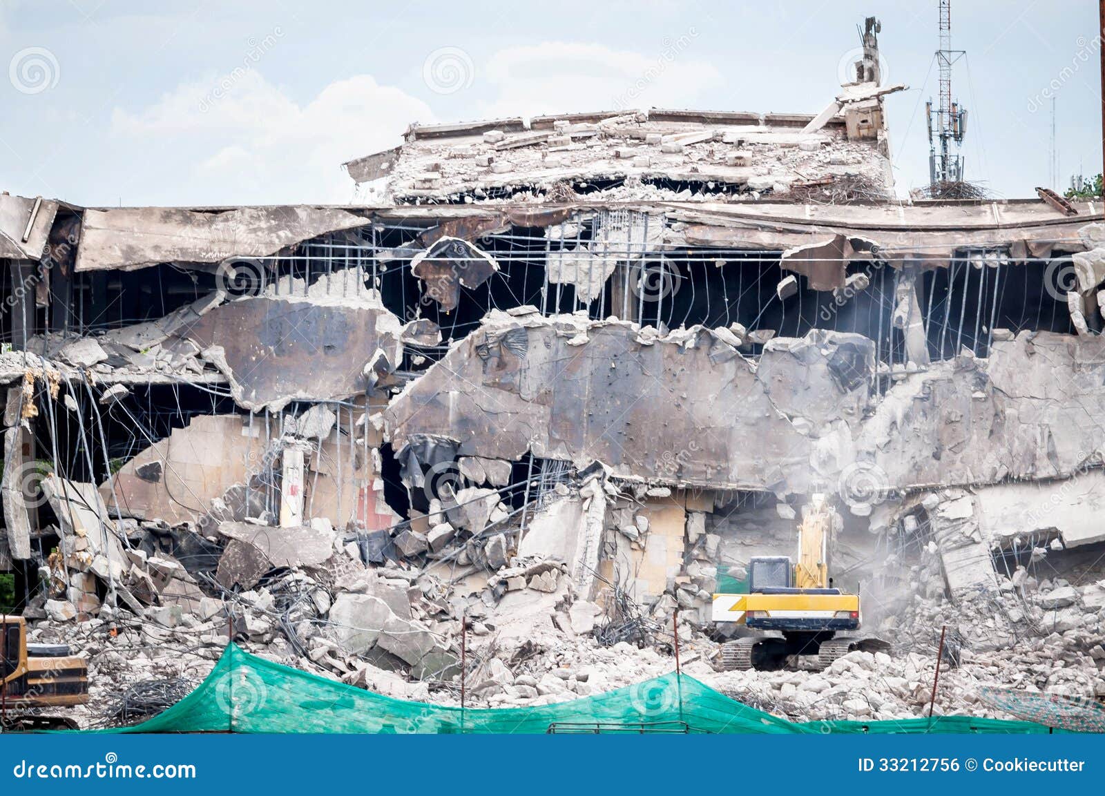 Building Destroyed stock photo. Image of bulldozer, site - 33212756