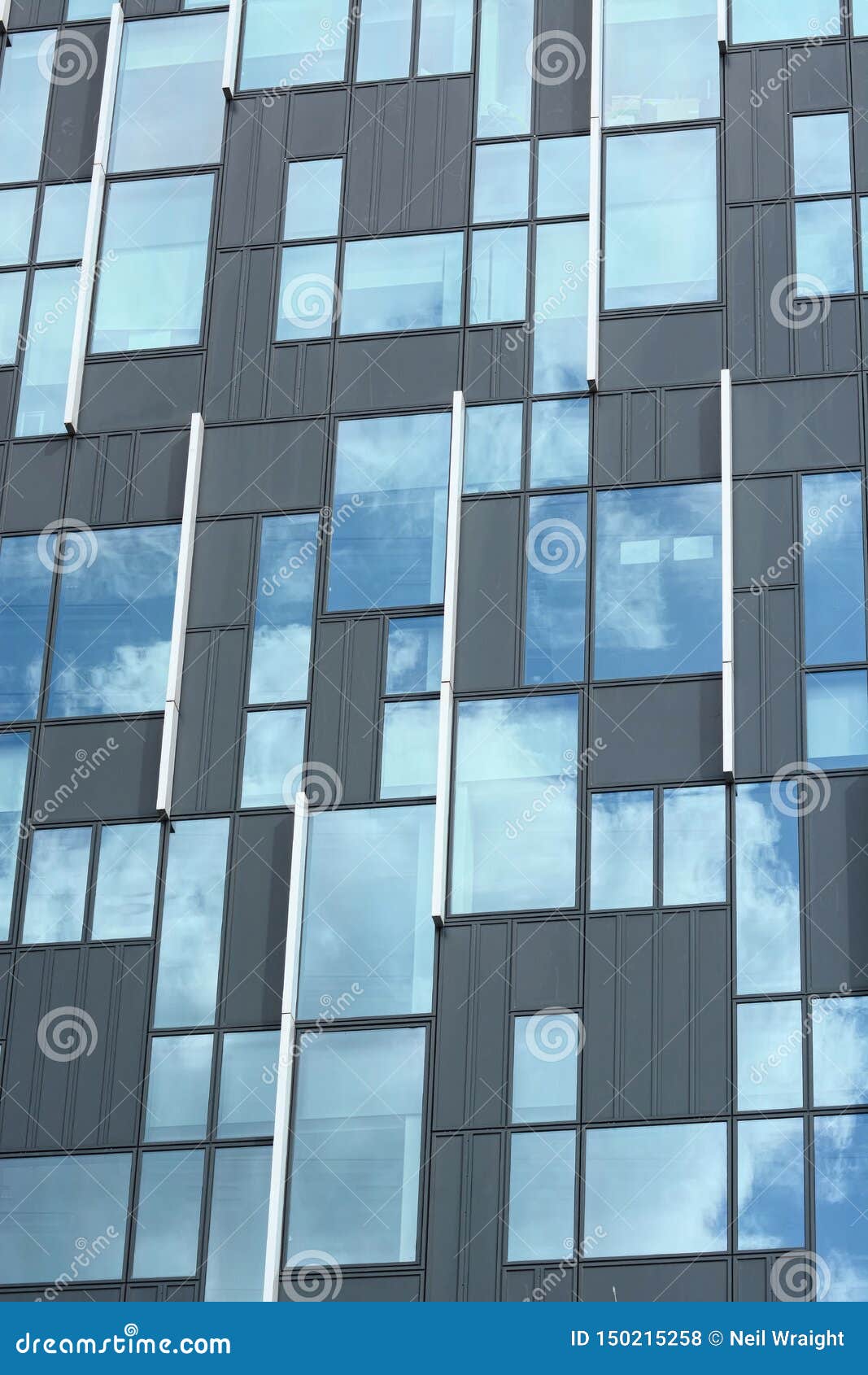 Building Detail. Glass. Reflection Clouds. Sky Stock Photo - Image of ...