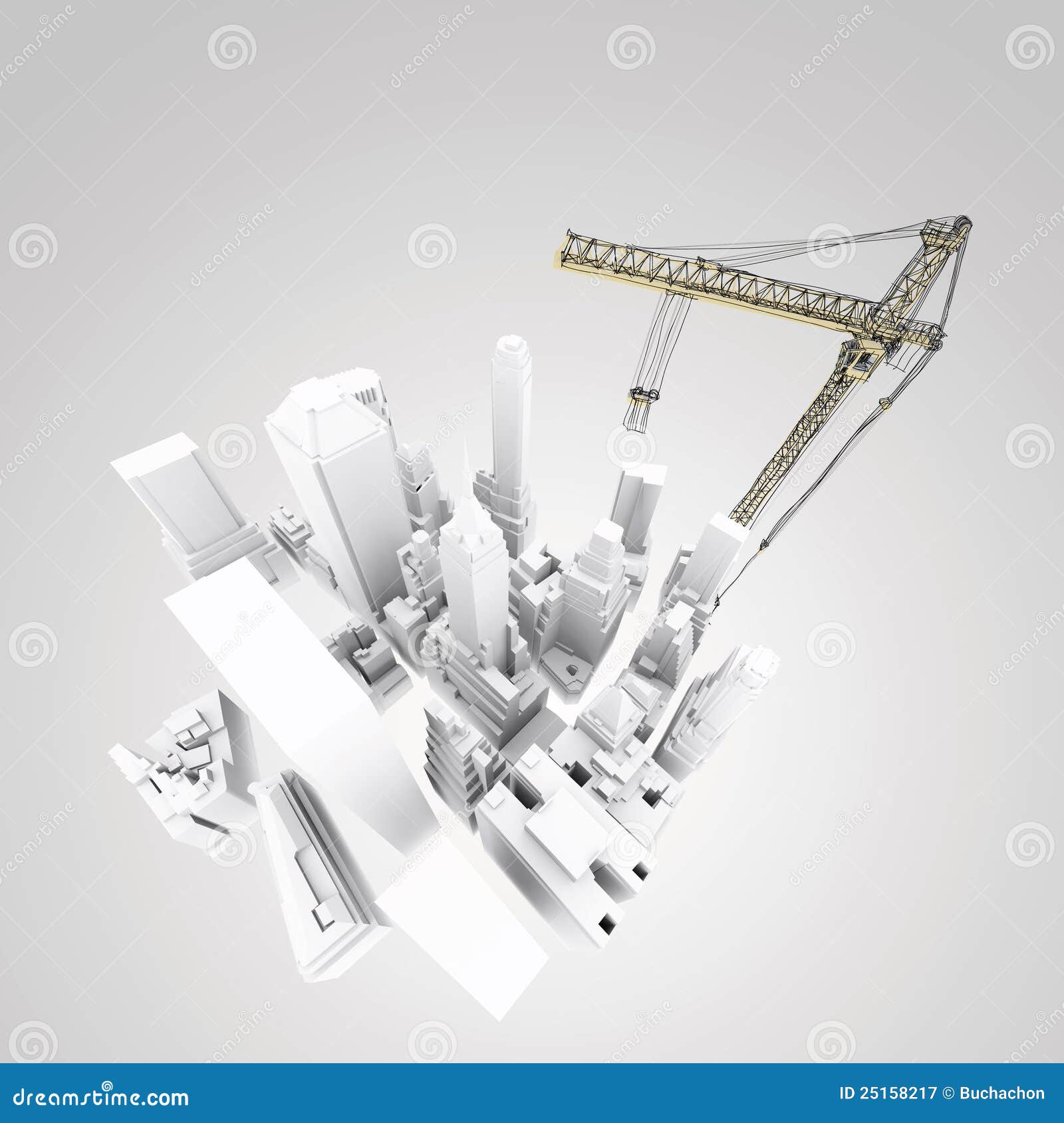 Building Development Concept Stock Illustration - Illustration of ...
