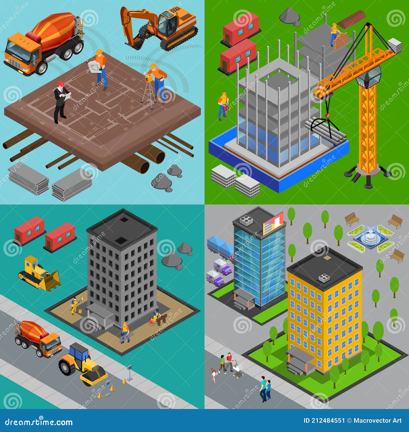 Building Development Design Concept Stock Vector - Illustration of ...