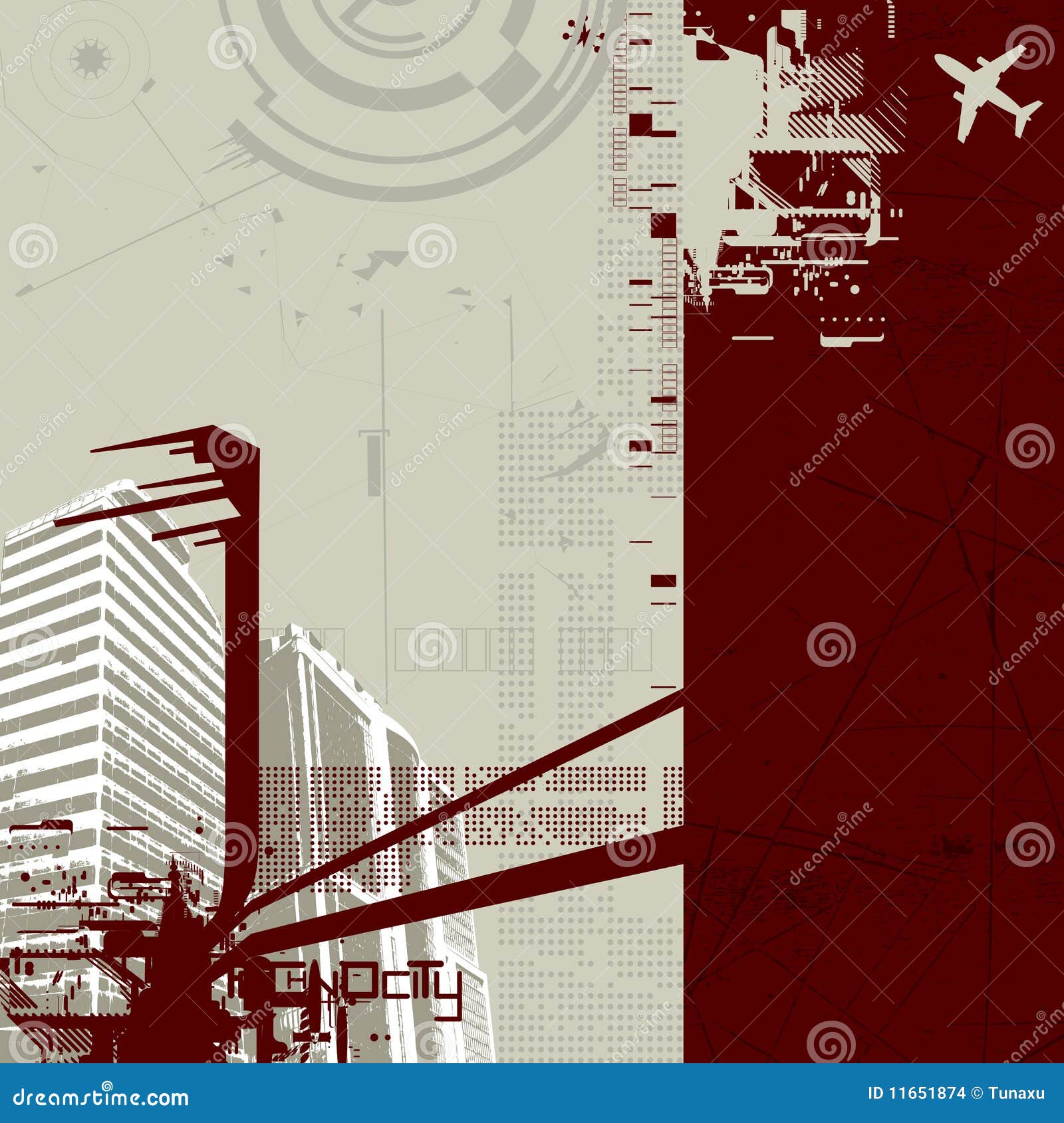 Building and Digital Background Stock Vector - Illustration of ...