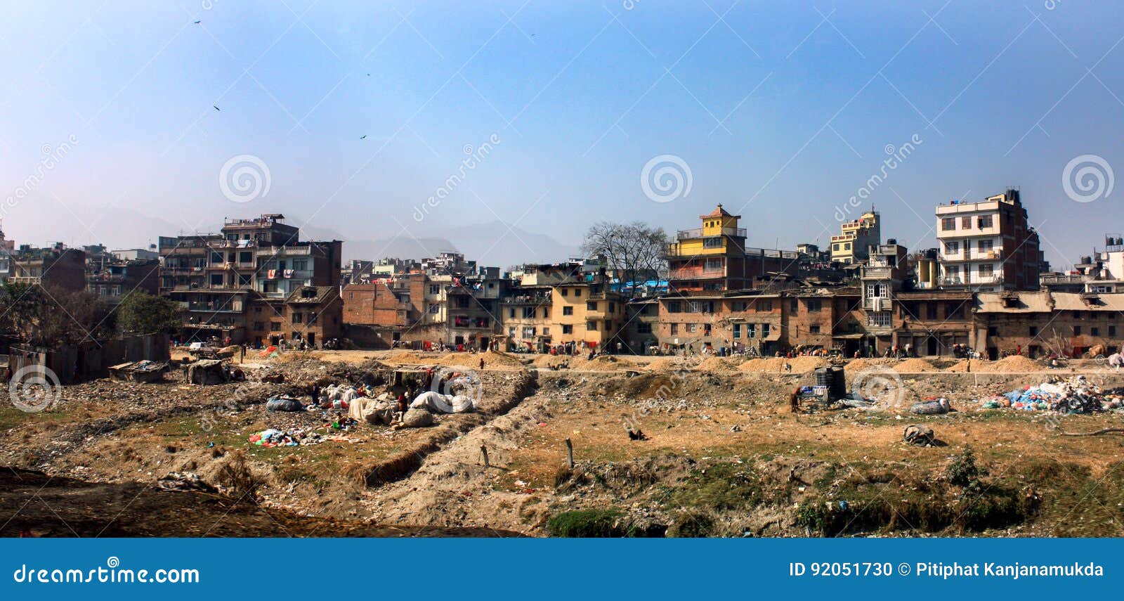 The Building is Dilapidated, Overcrowded Stock Photo - Image of ...