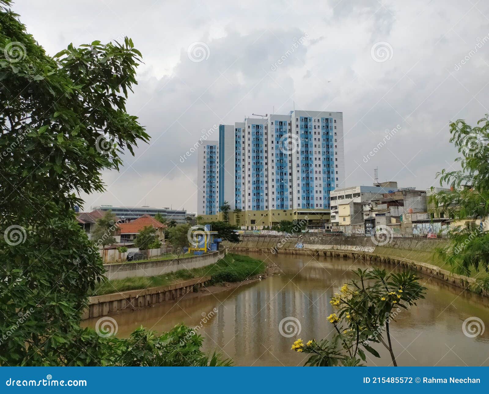 A Building from a Distance the River Editorial Photography - Image of ...