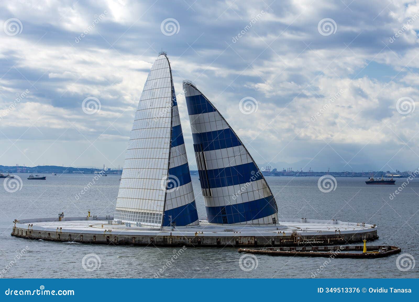 Building Dock in Tokyo. Water Gate on the Port Editorial Photo - Image ...