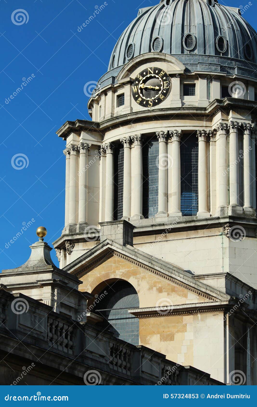 Building dome with compass stock image. Image of visit - 57324853