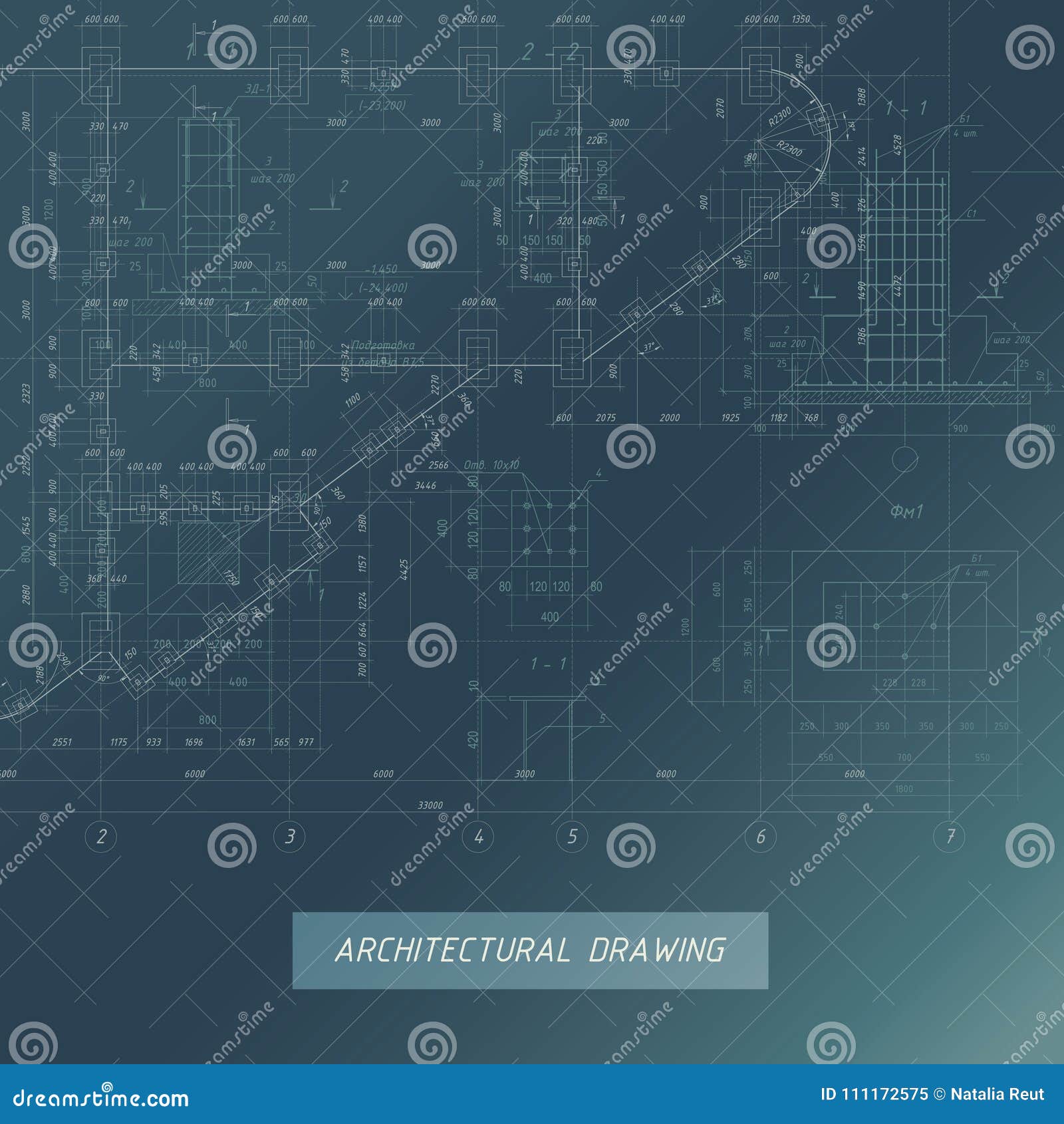 Architectural Blueprint. Building Background. Stock Vector ...