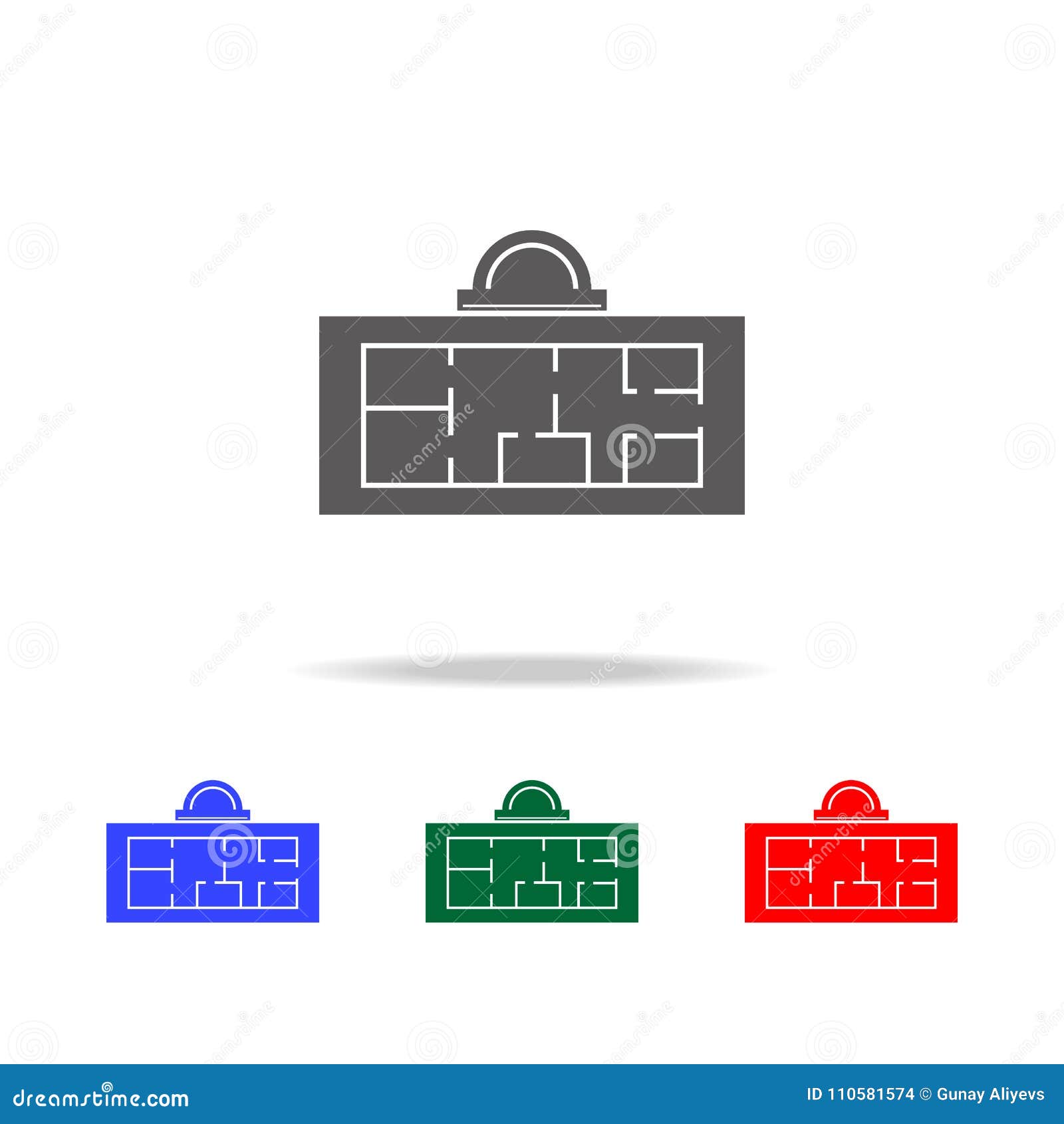 Building Drawing Plan Icon. Elements in Multi Colored Icons for Mobile ...