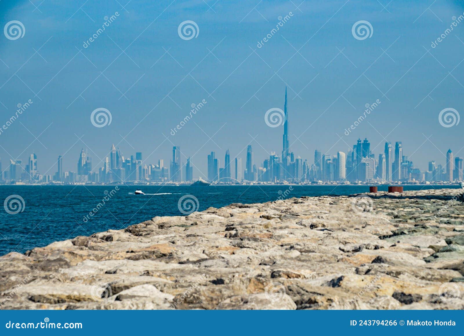 Building of Dubai Visible from Palm Gumera Stock Photo - Image of ...