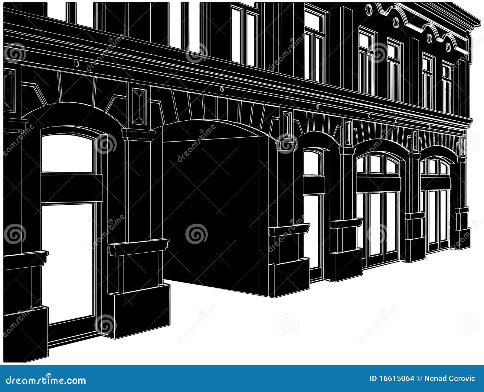 Eclectic House Corner Entrance Vector. Isolated Illustration On White ...