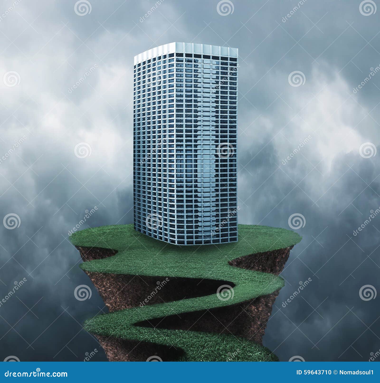 Building on the edge stock photo. Image of blue, economy - 59643710