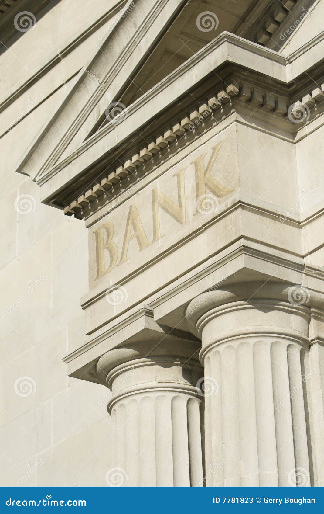 Building Edifice with BANK Engraving. Stock Image - Image of banking ...