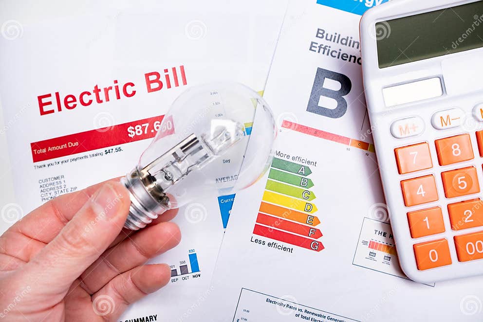 Building Efficiency Class Energy Label Consumption Concept Stock Photo ...