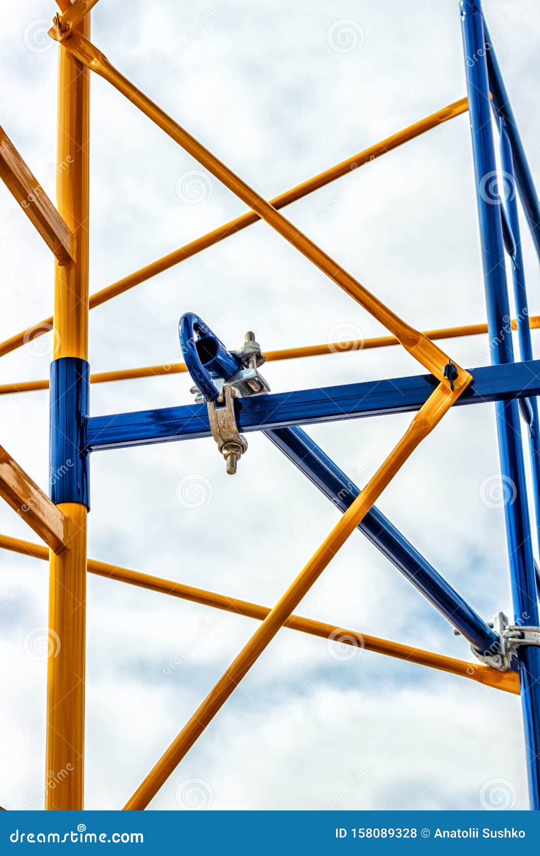 Building Elements of a Forest Against a Blue Sky. Engineering Design of ...