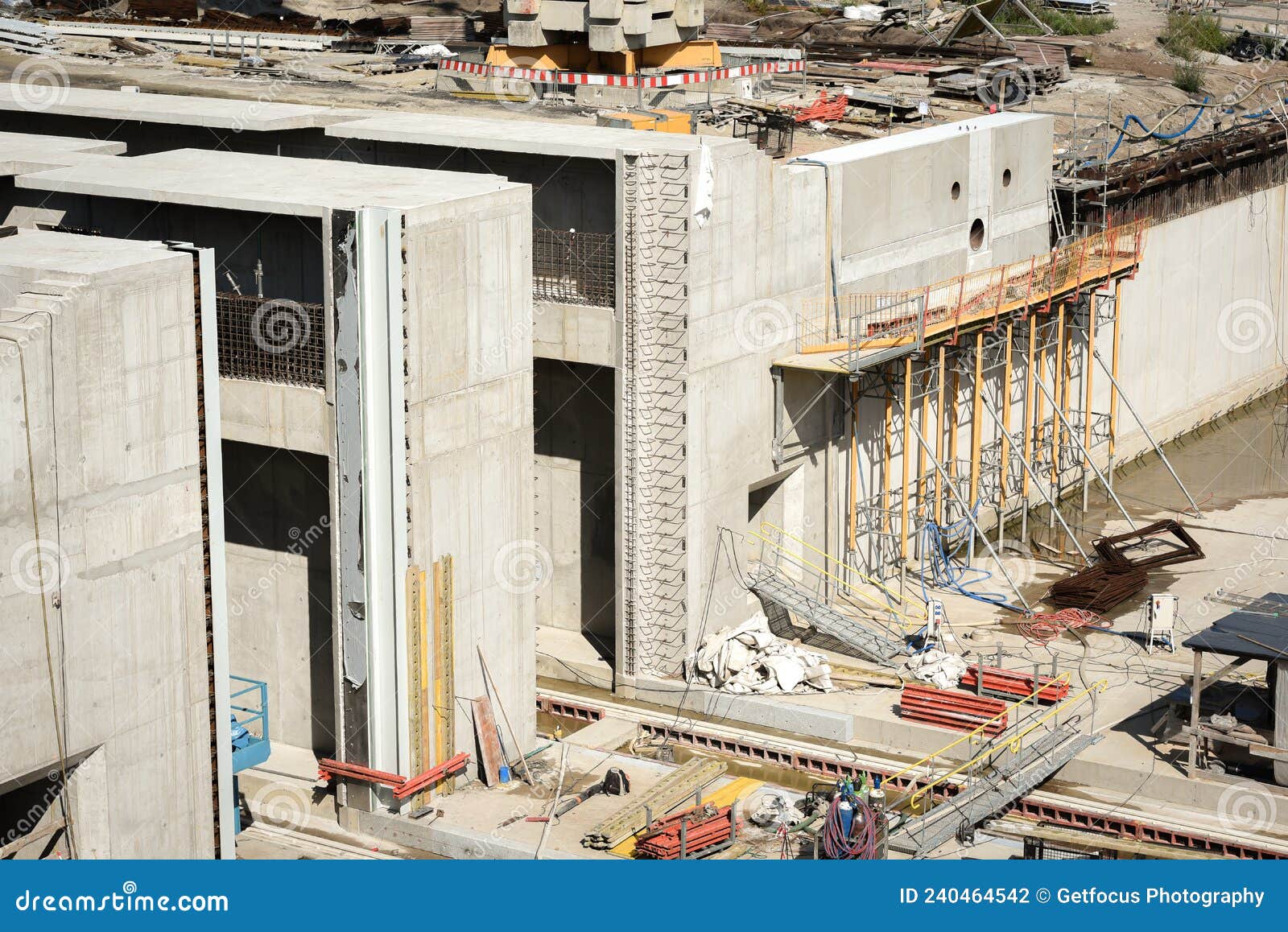 Building Elements Stored at Construction Site Stock Photo - Image of ...