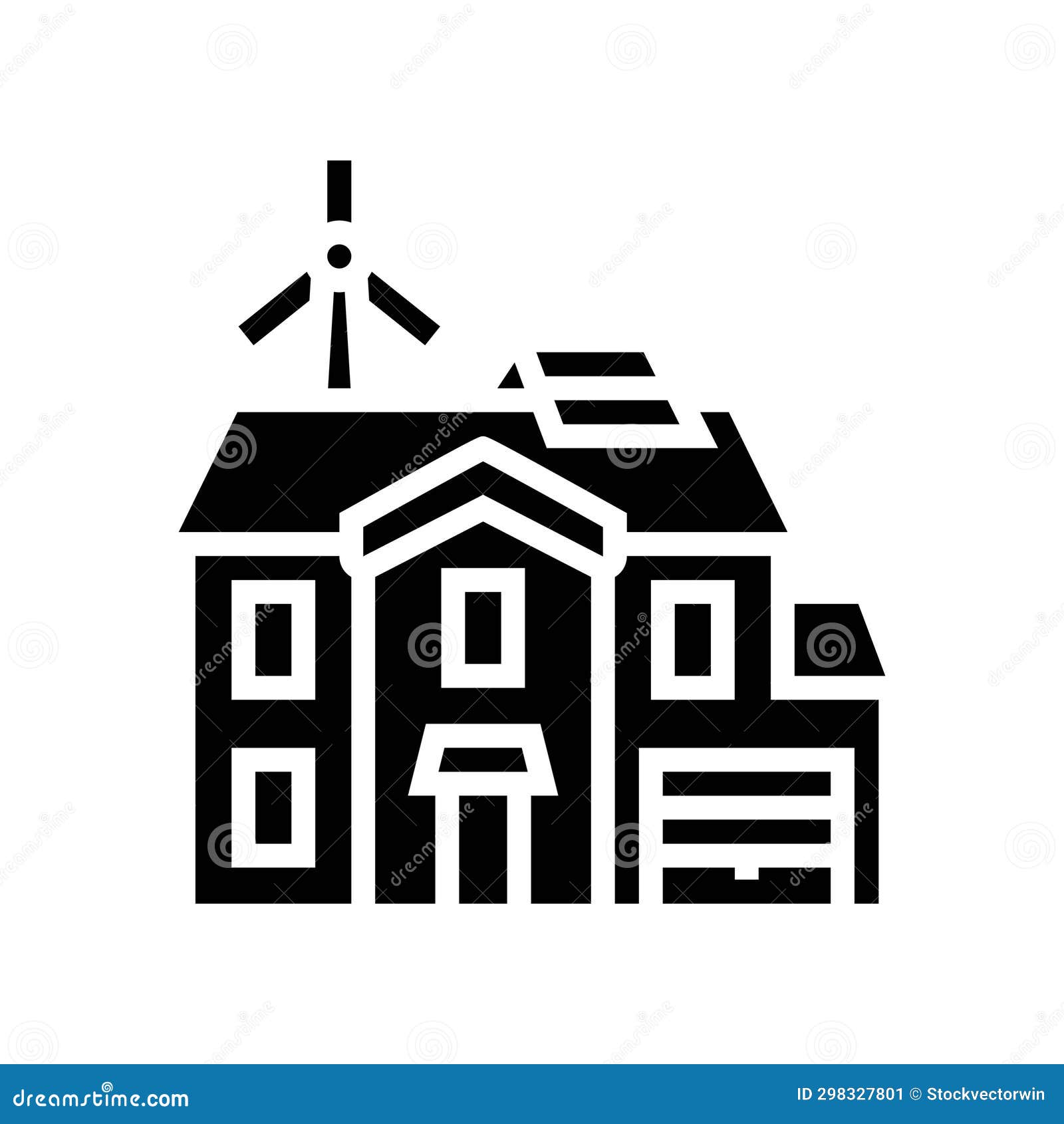 Building Energy Efficient Glyph Icon Vector Illustration Stock Vector ...
