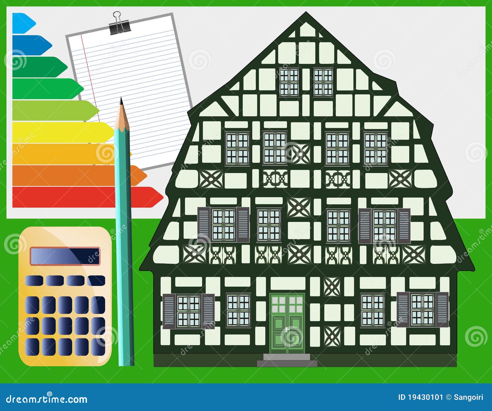 Building Energy Optimization Stock Illustration - Illustration of ...