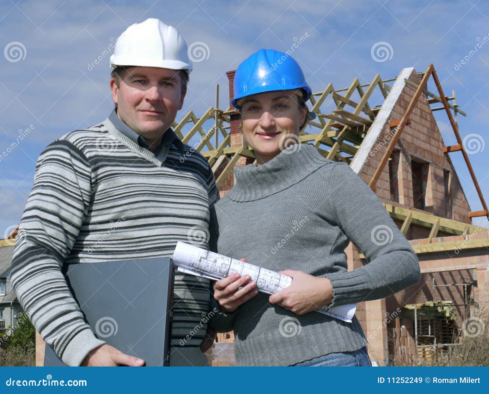 Building engineers stock image. Image of building, people - 11252249