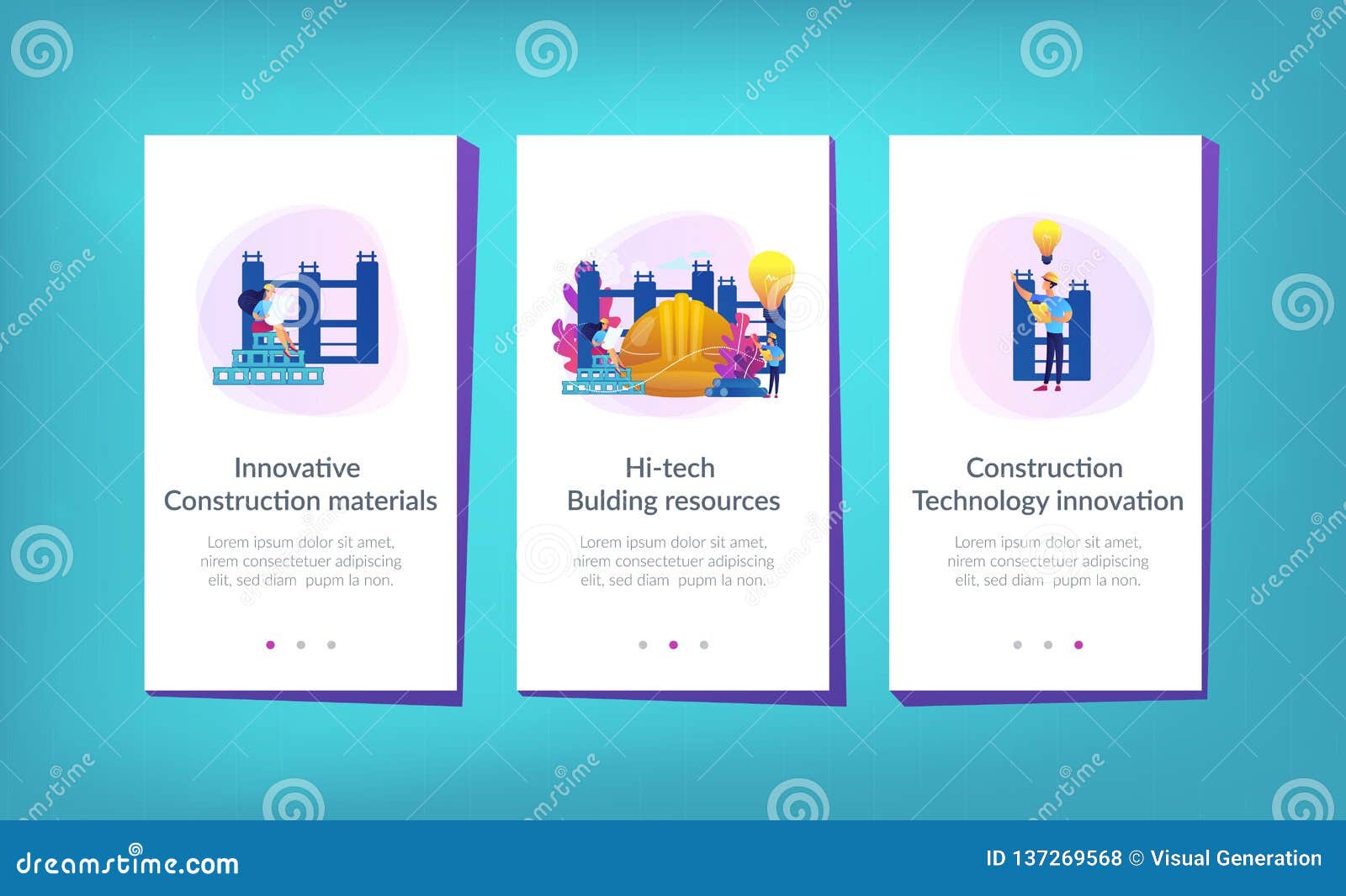Innovative Construction Materials App Interface Template. Stock Vector ...