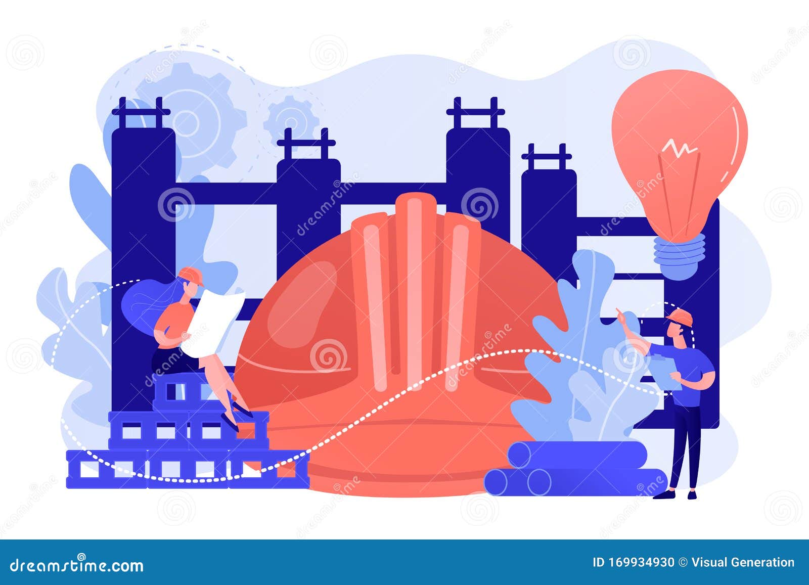 Innovative Construction Materials Concept Vector Illustration. Stock Vector - Illustration of ...
