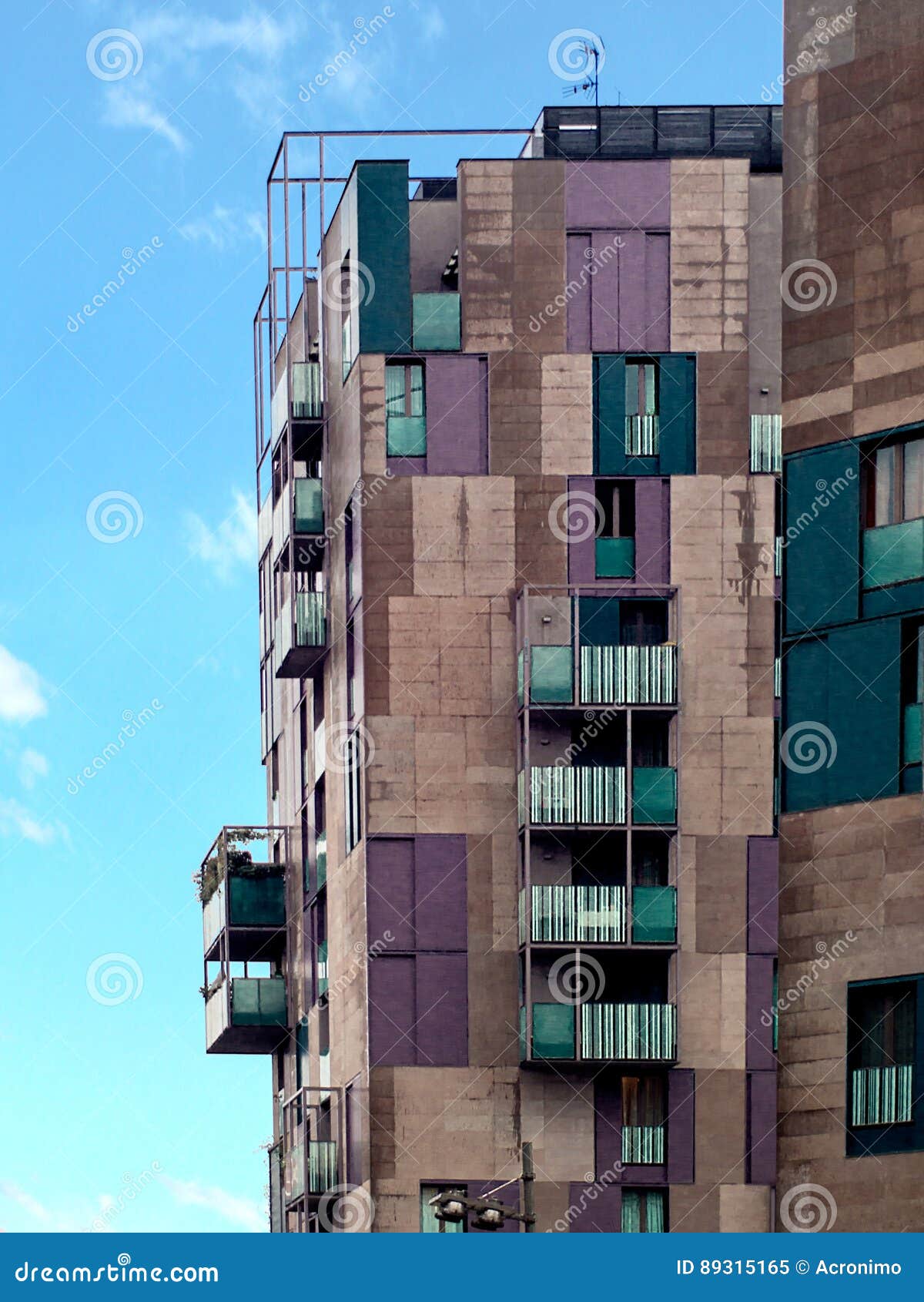 Building exterior stock image. Image of cloudy, building - 89315165