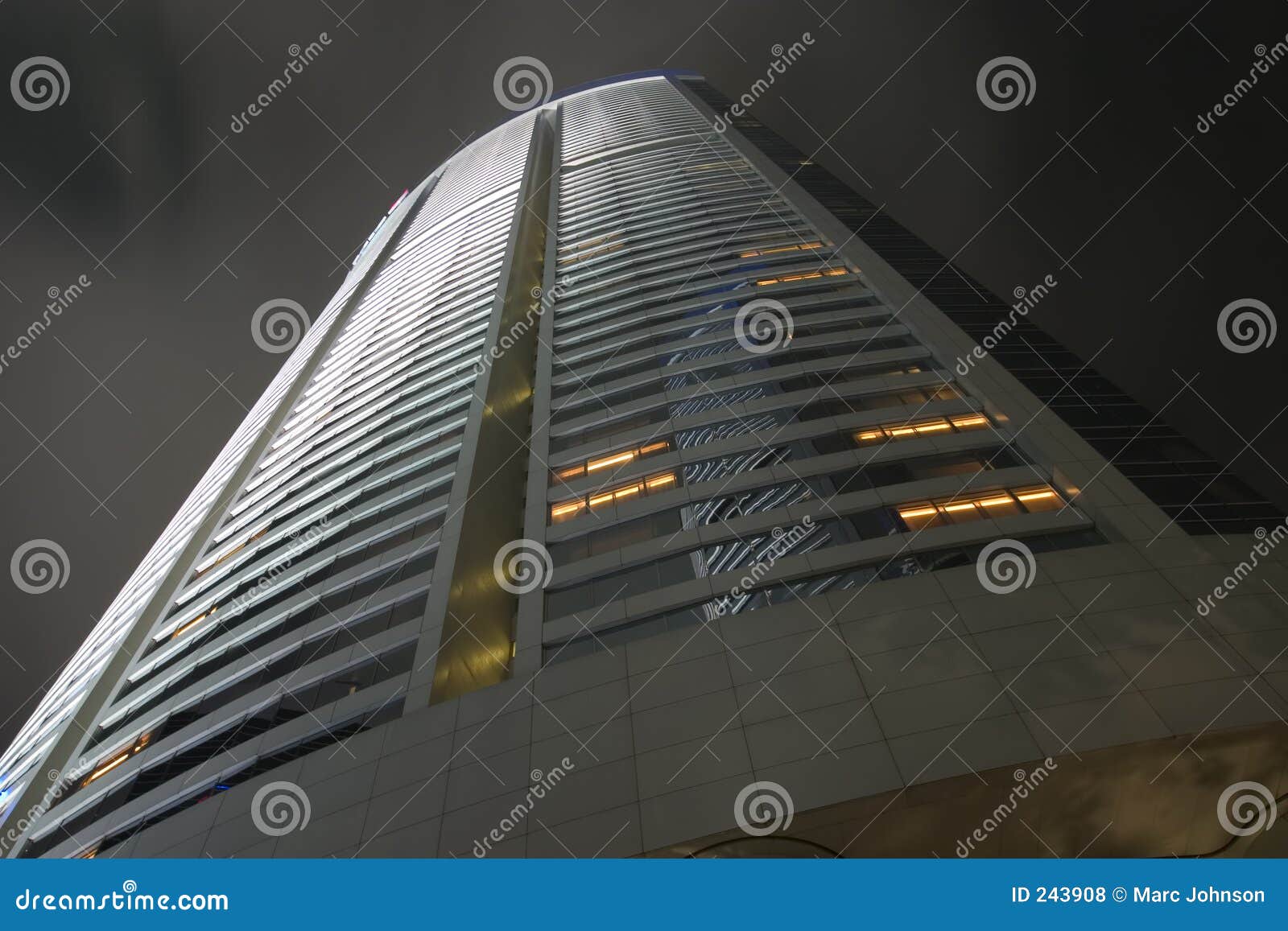 Building Exterior, Night II Stock Photo - Image of glass, hong: 243908