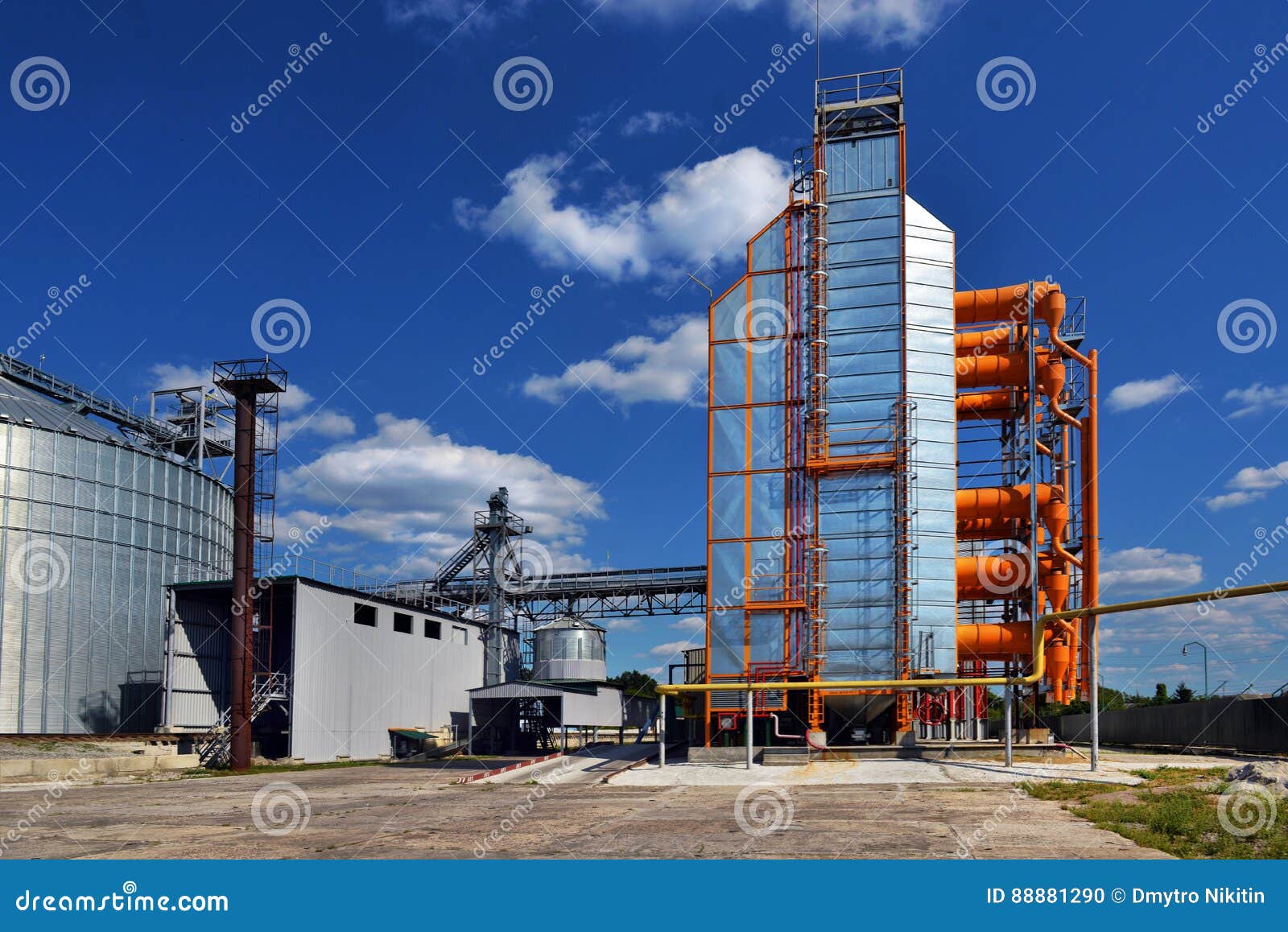 Building Exterior, Storage and Drying of Grains Stock Photo - Image of ...