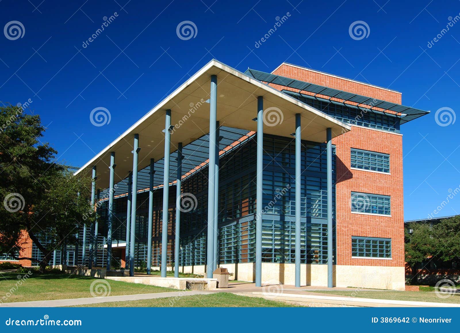 Building Exterior with Sunscreen Stock Photo - Image of architectural ...